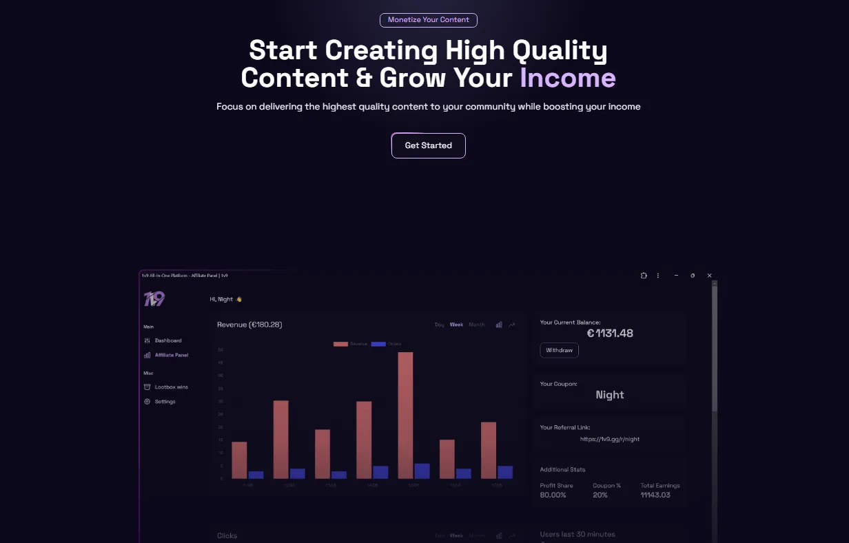 Become an Affiliate | 1v9